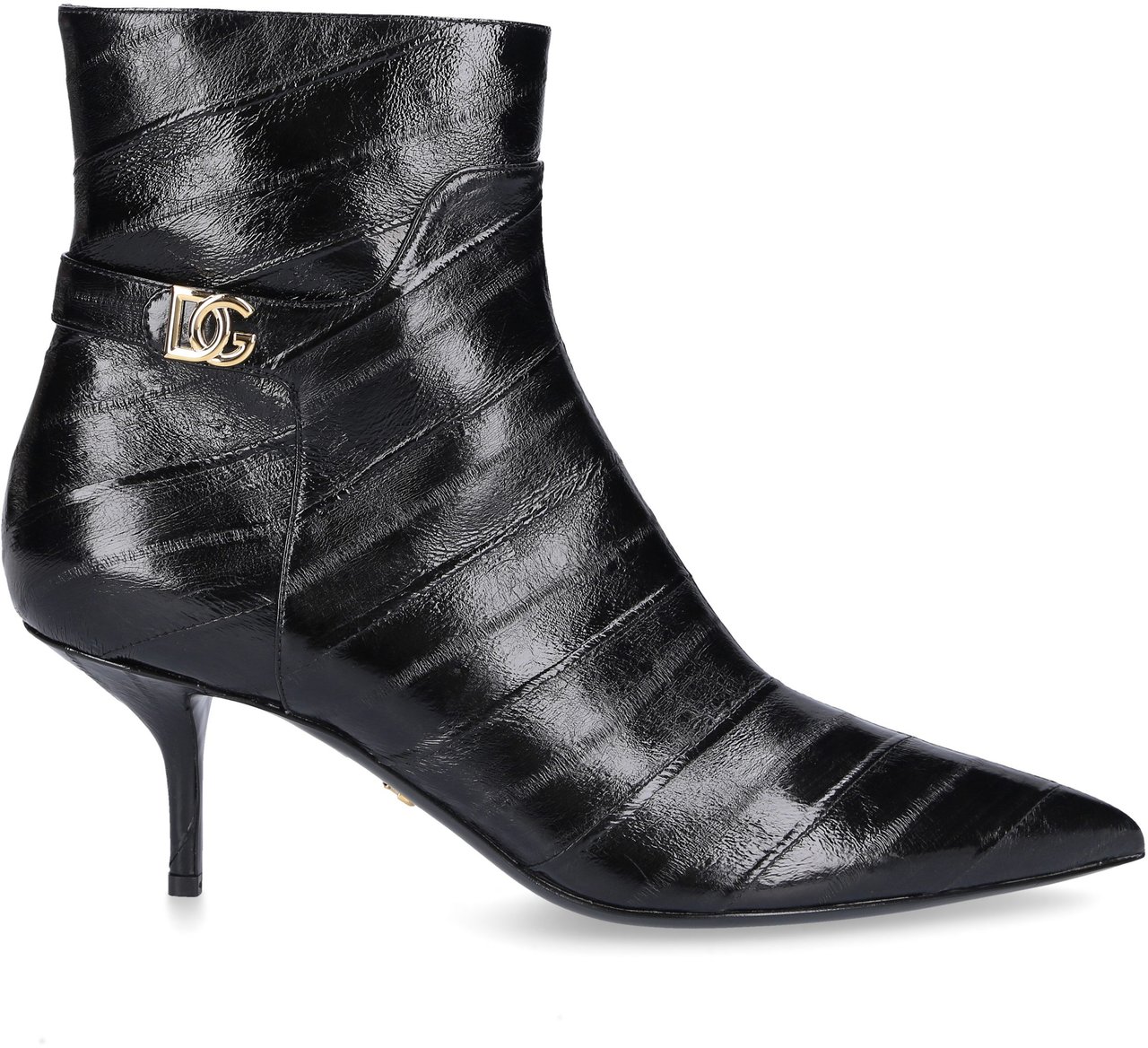 Dolce & Gabbana Ankle Boots Dg Eel Leather Logo Black Fiesta | SALE € ...