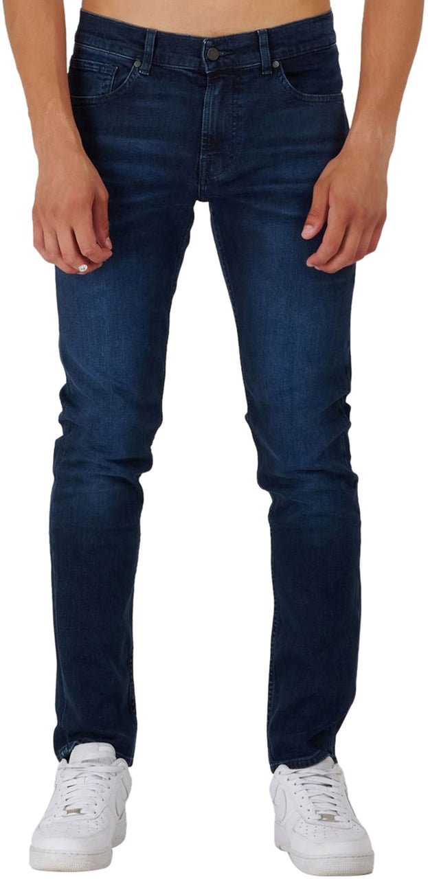 7 For All Mankind Slim Tap Lux Performance Dark Blue | VACATION SALE € 149,40 (40% Korting)