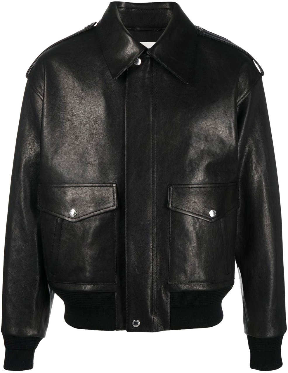 Alexander McQueen pouch-pocket leather bomber jacket | Vanaf €3090,-