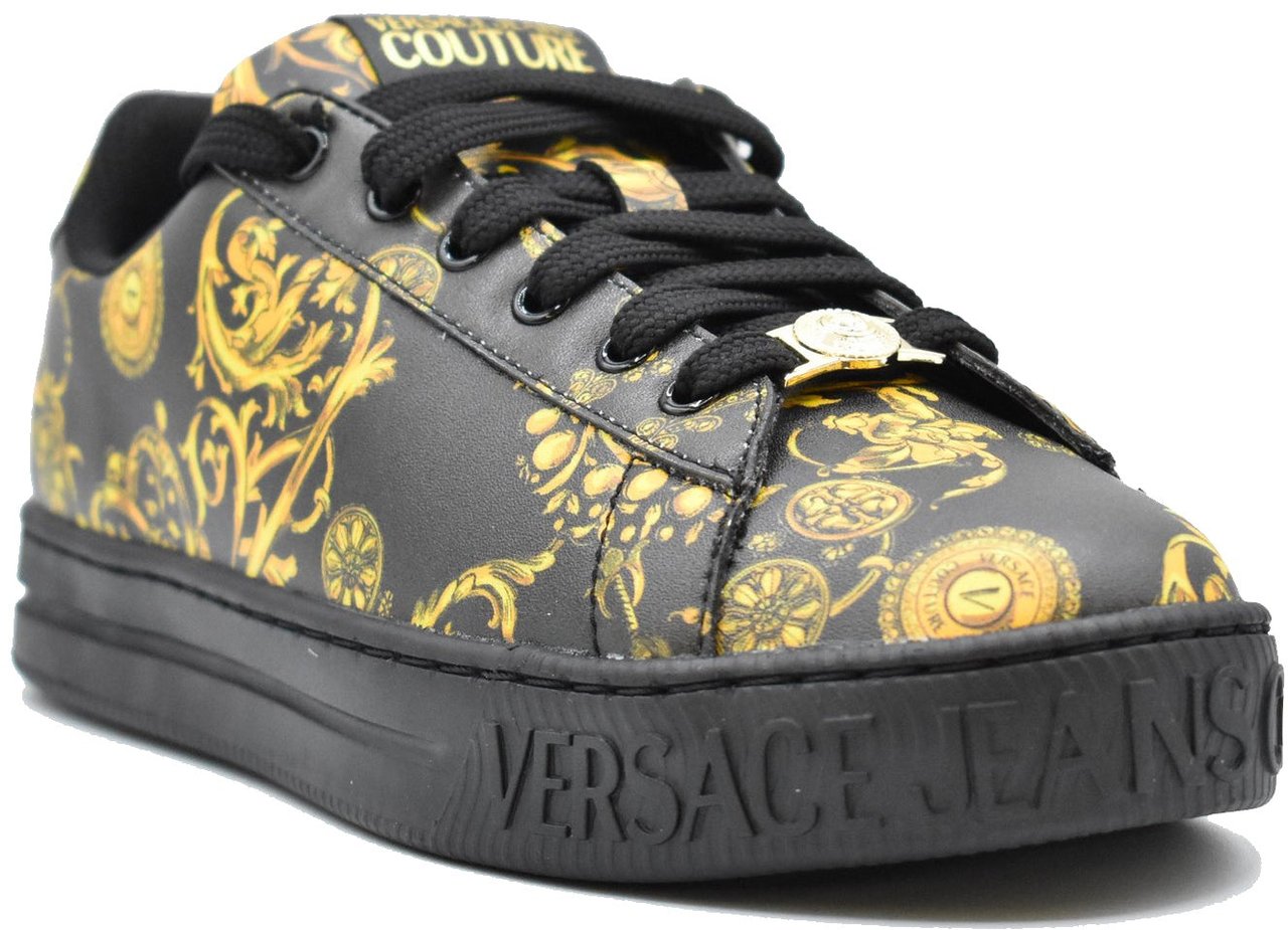 Versace Jeans Couture Versace Jeans Couture Printed Leather Sneakers ...