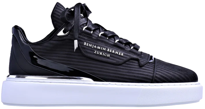 Benjamin Berner Benjamin Berner Heren Sneaker Zwart BNJ0120 3D STRIPED ...