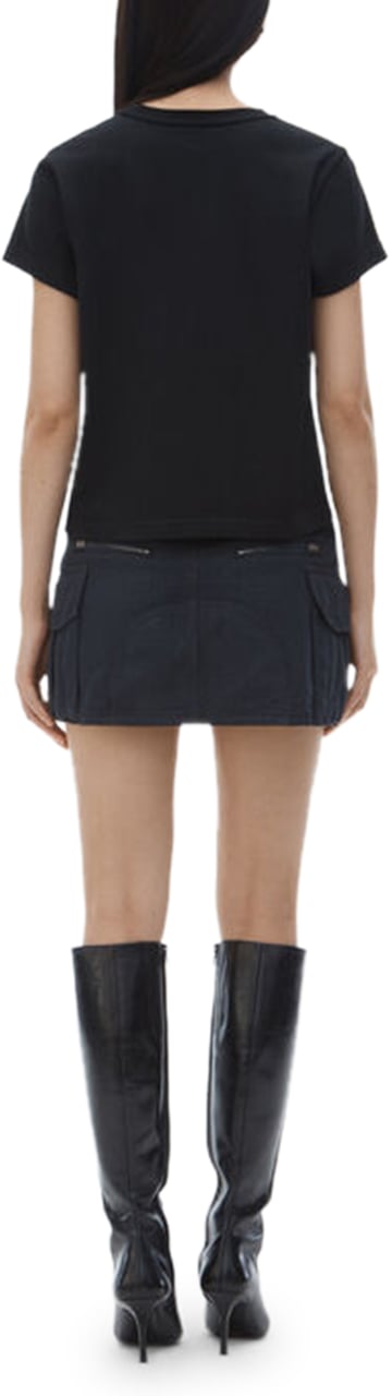 Alexander Wang Black Essential Shrunken Tee Puff Logo Tee | Vanaf € 229,46