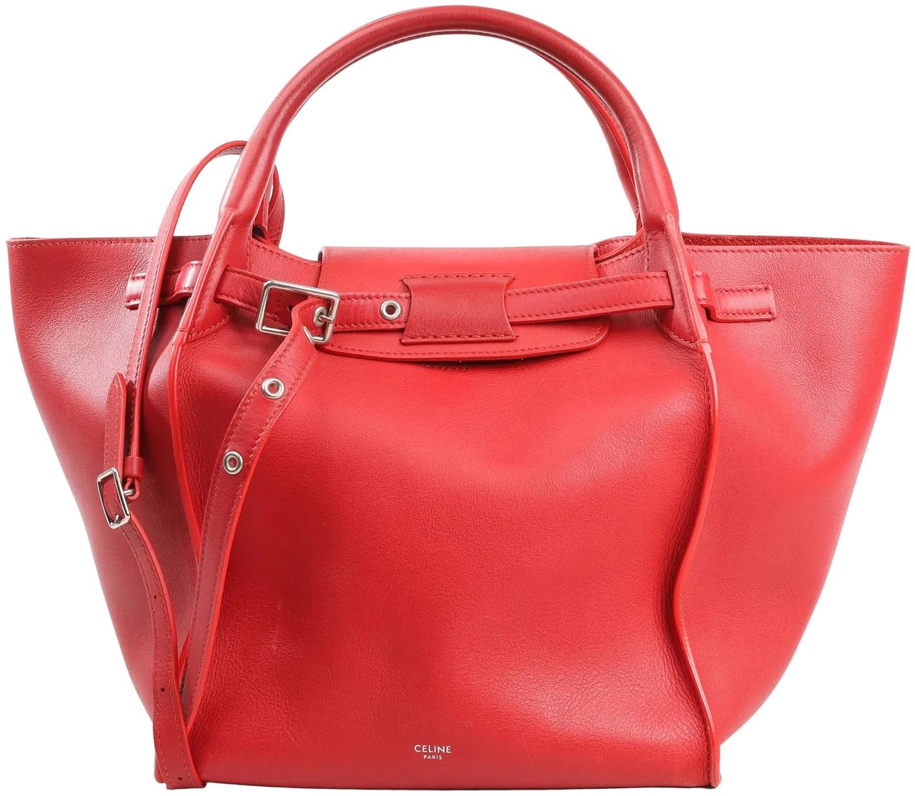 Celine CELINE Big Bag Small Leather 2way Handbag in Red | WINTER SALE € ...