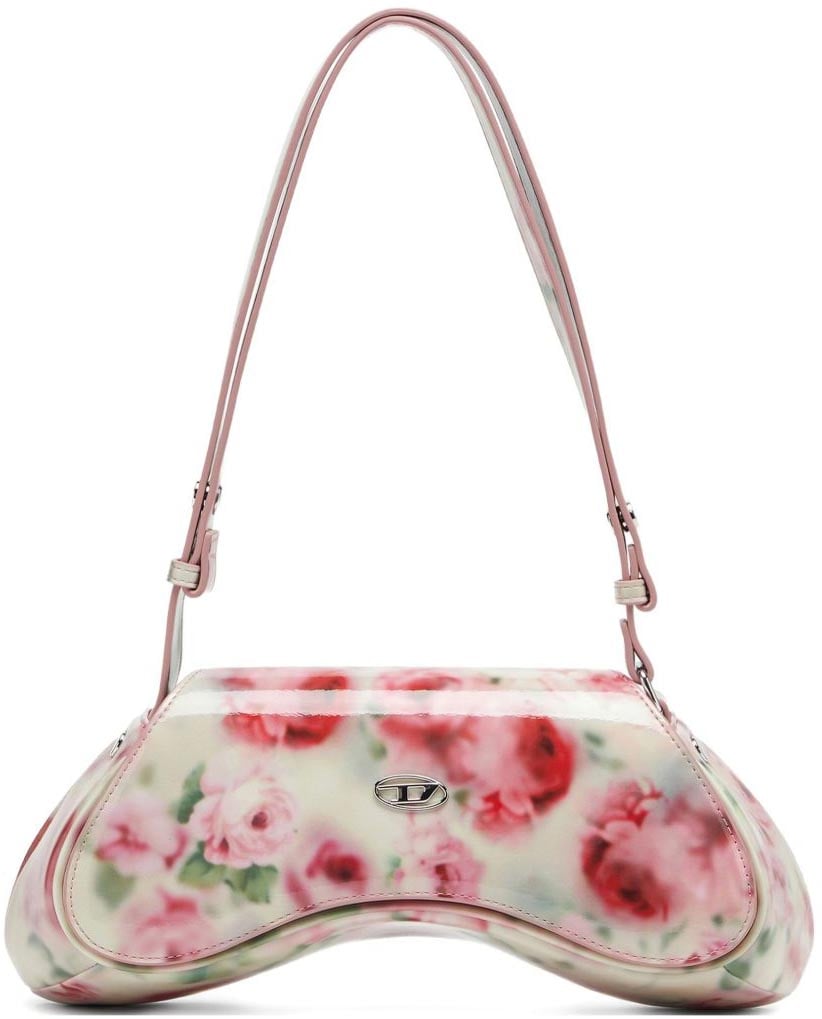 Diesel Floral Print Curved Silhouette Handbag | WS.NL