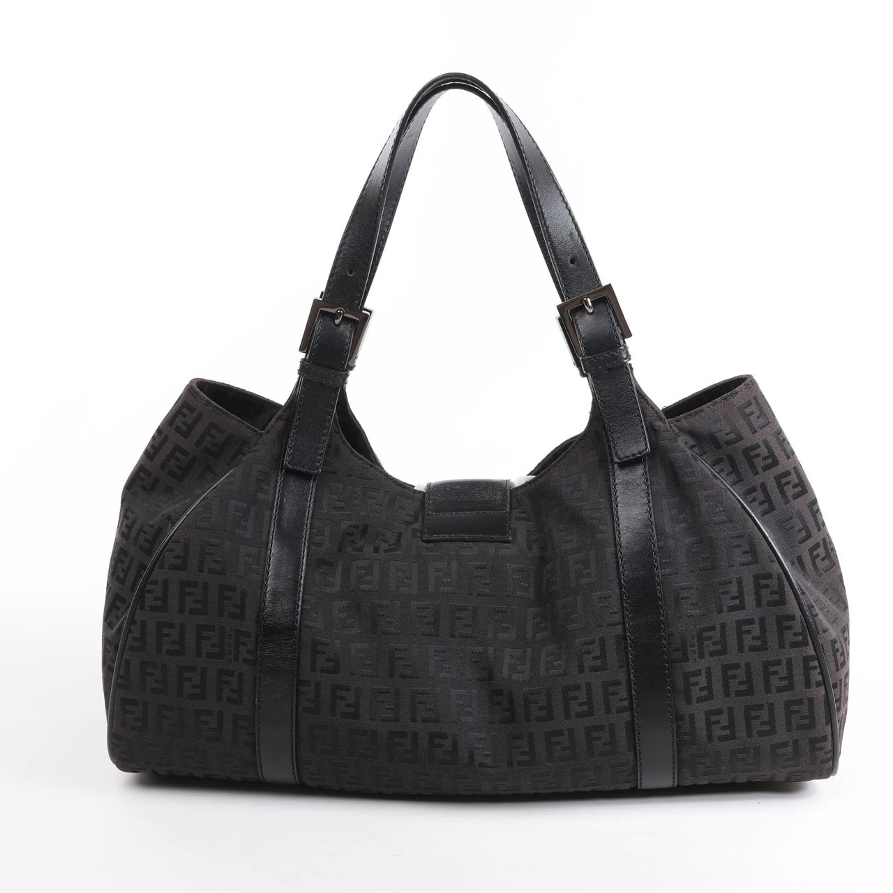 Fendi FENDI Zucchino Canvas x Leather Handbag in Brown 8BR091 | WINTER ...