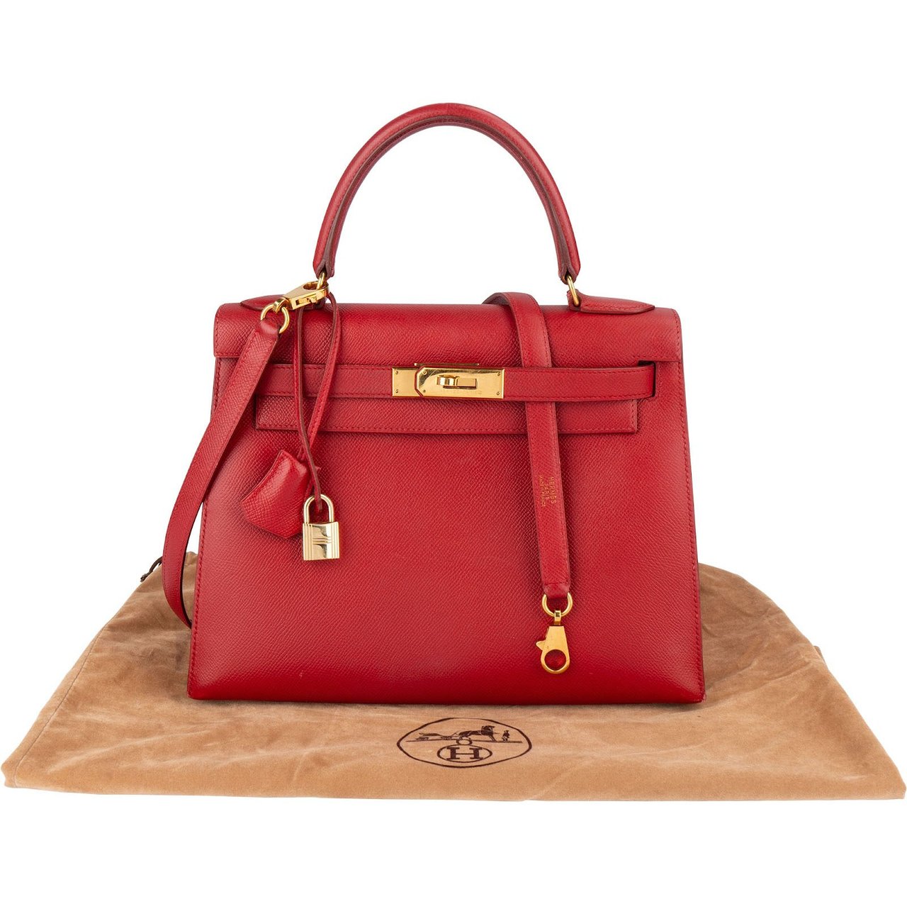 Hermès Hermès Rouge Courchevel Sellier Kelly 28 Handbag | WINTER SALE € ...