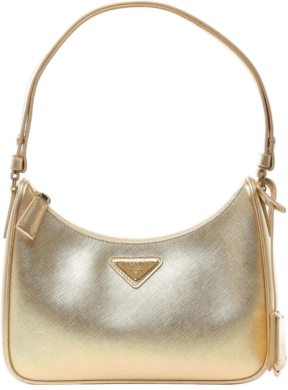 Prada Prada Saffiano Lux Mini Re-Edition Shoulder Bag Platino 1BC204 ...