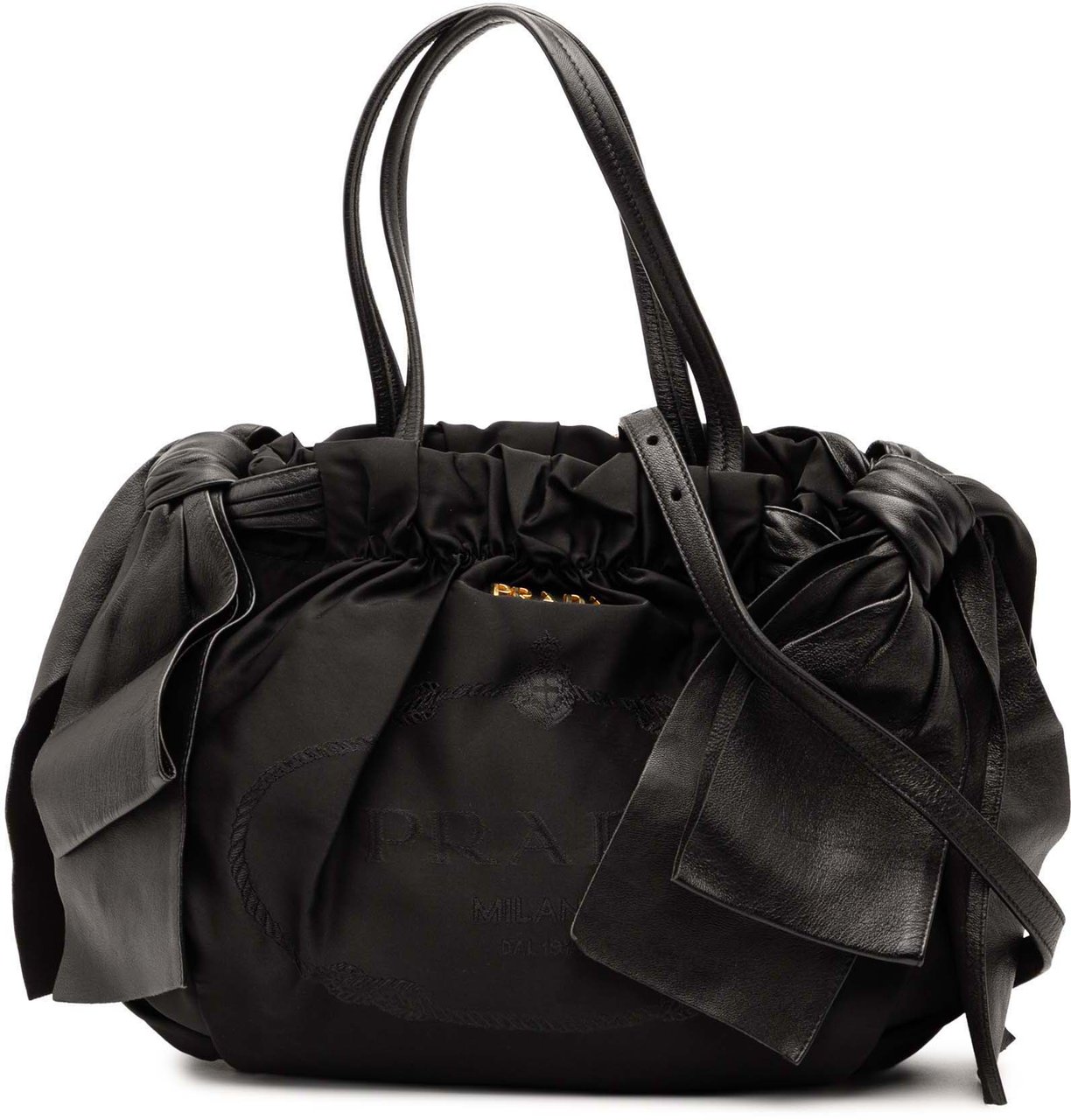Prada Tessuto Logo Bow Satchel | Vanaf € 706,-