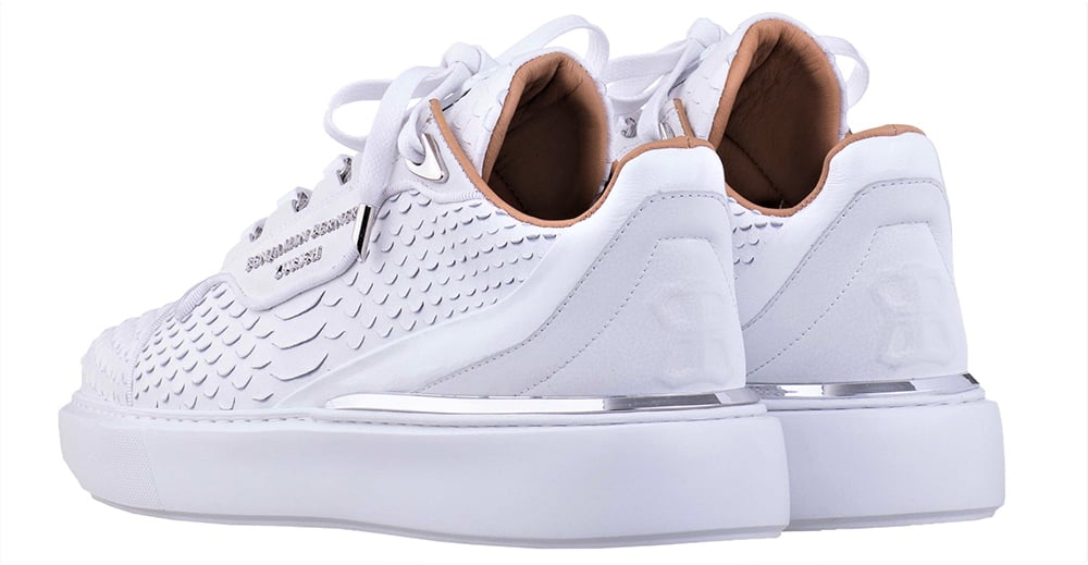 Benjamin Berner Raphael Low Top Python Cut Matt Nappa Wit 